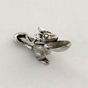 Wallet Purse Mouse With a Spoon Silver Plated Miniature - Etsy