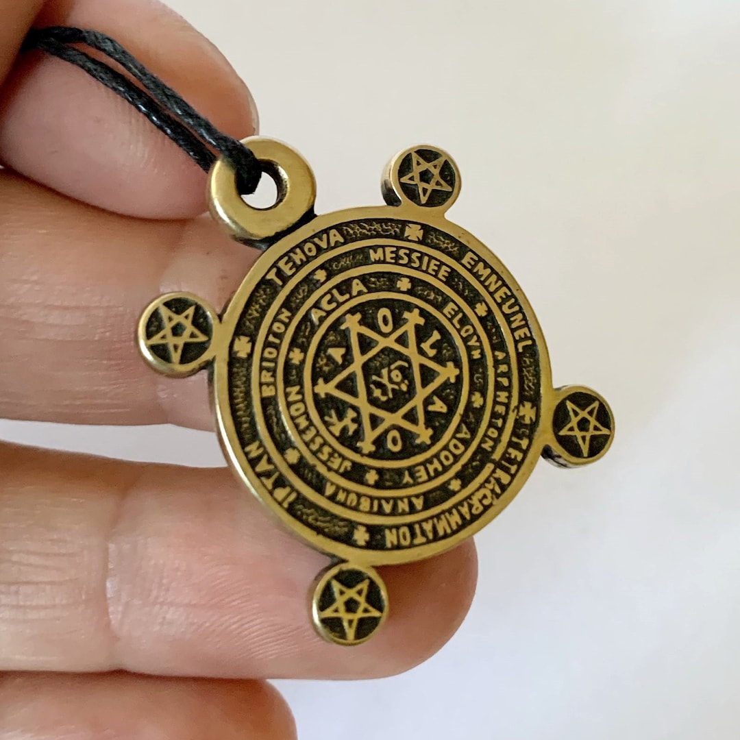 The Seal of Solomon Pentacle Necklace Charm. Magical Pentacle of ...