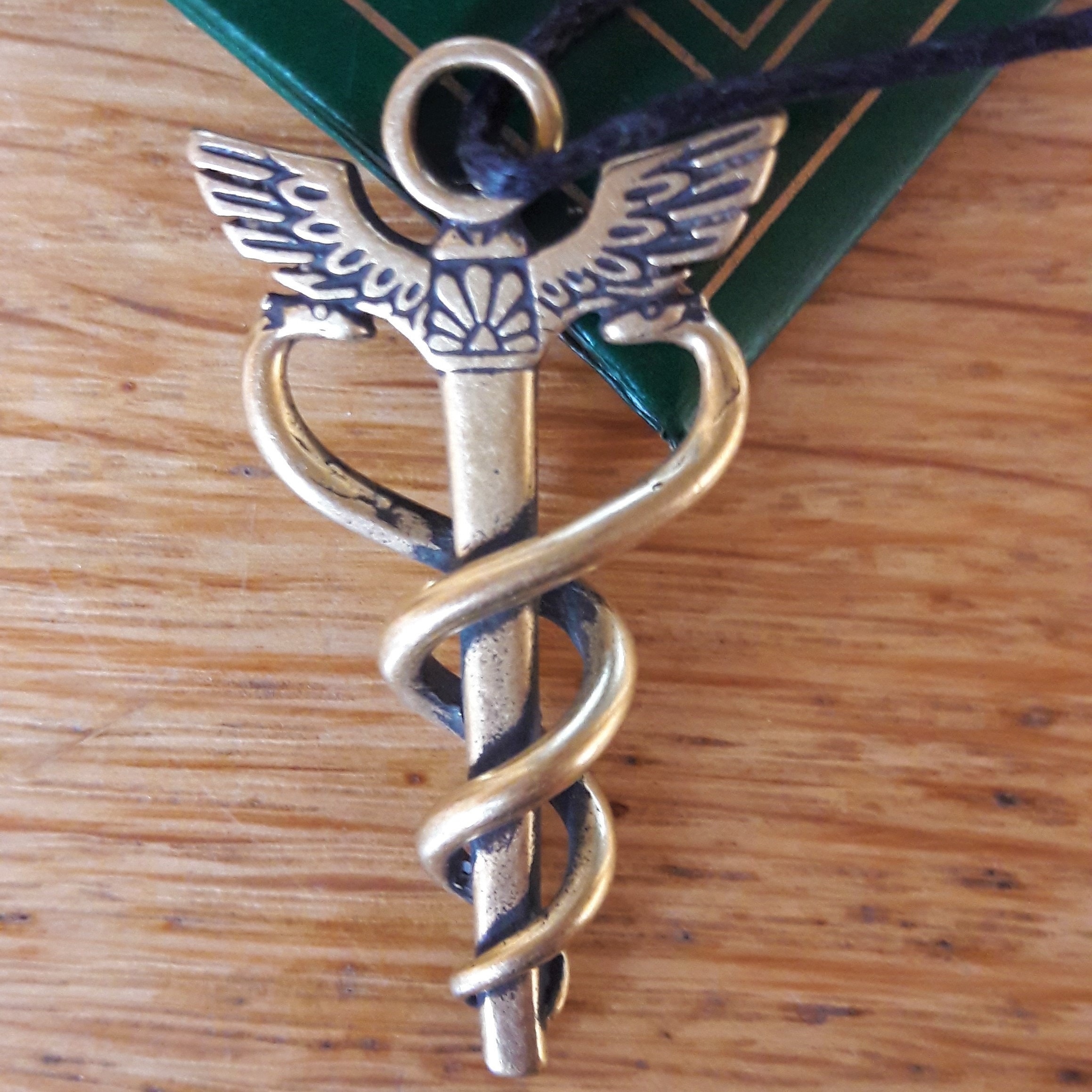 Caduceus Mercury Hermes Symbol Pendant Medical Snake - Etsy