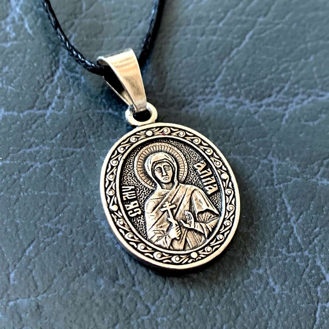 Saint Alla Icon Pendant Necklace. Holy Martyr St Alla Gotfskaya ...