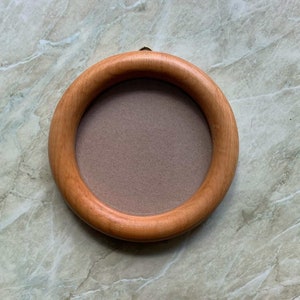 Round Circular Photo Frame Wooden Wall Mounted Picture Frames Home ...