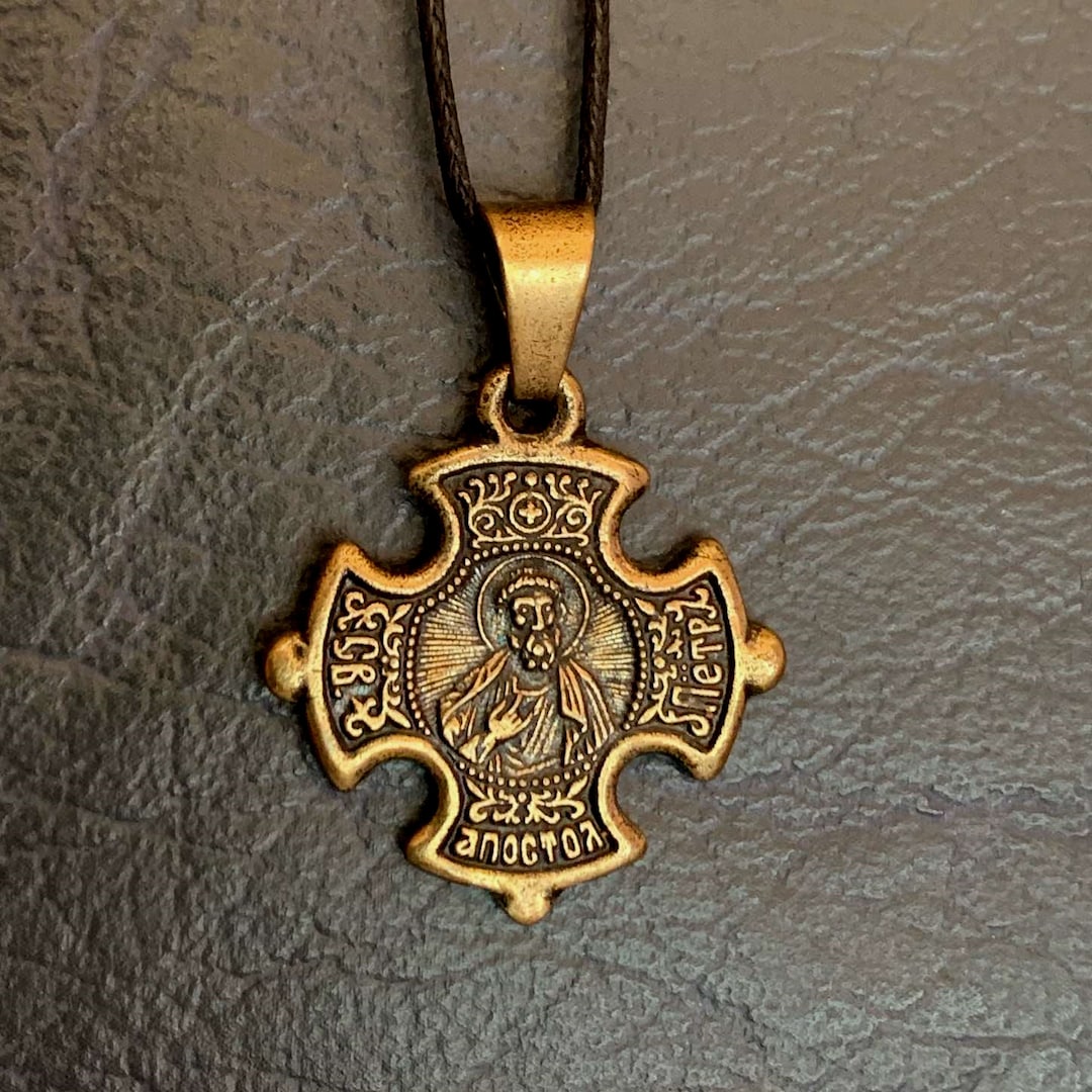 Apostle Peter Cross Pendant Jesus Christ Crucifix, Saint Peter Cross ...