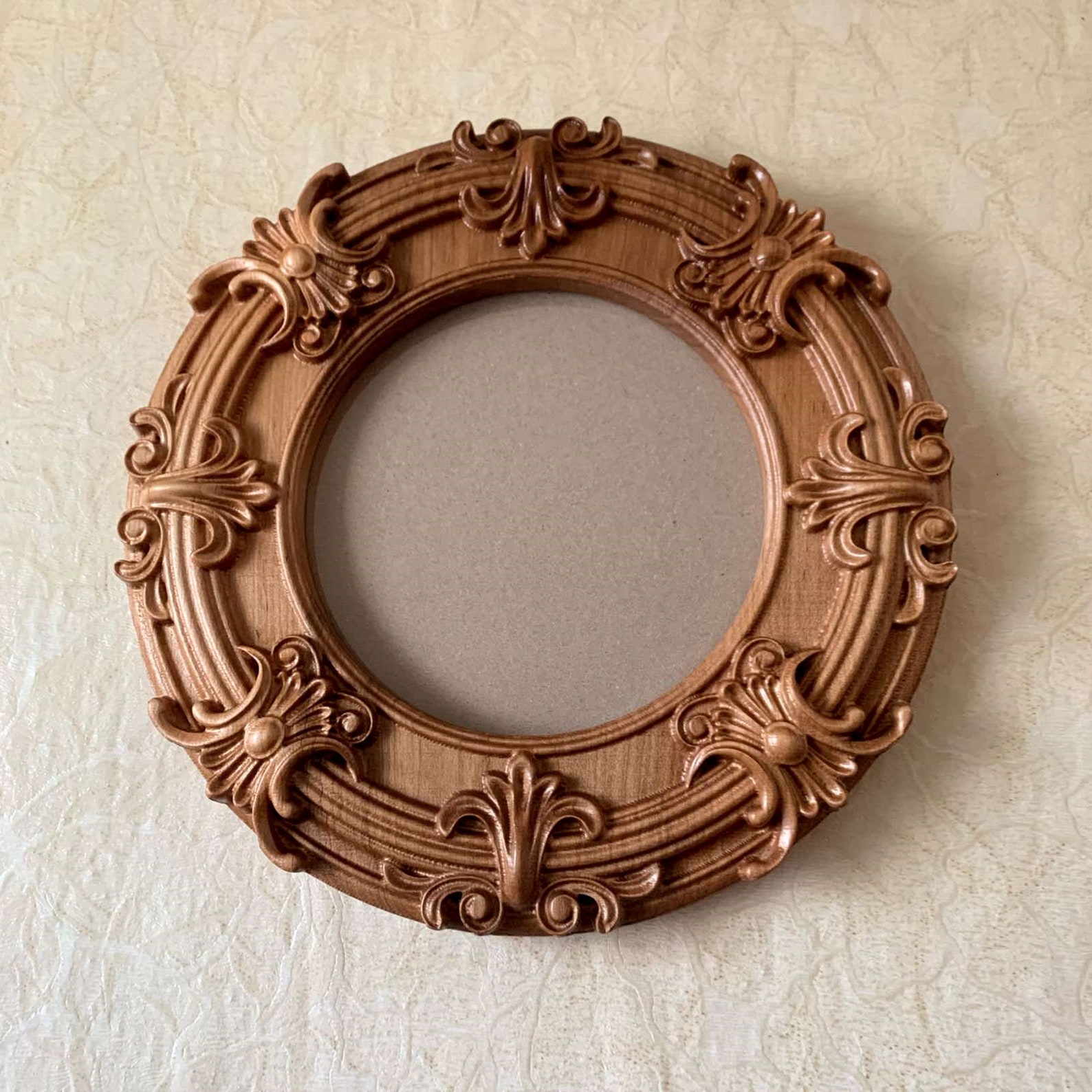 Round Photo Picture Frame Wall Mounted Home Decor Embroidery - Etsy