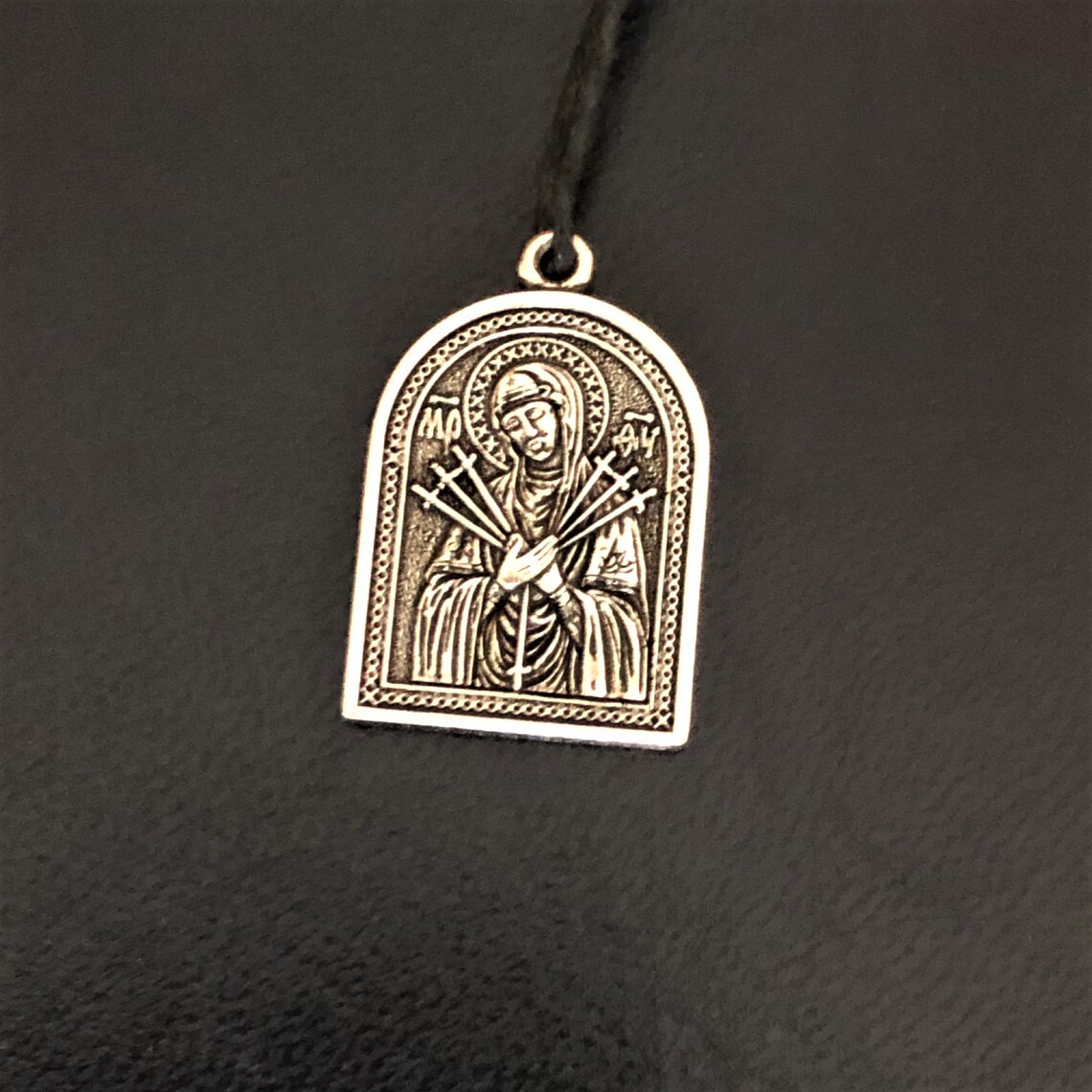 Icon of the Mother of God Seven Arrows of Sorrows Pendant, the Softener ...