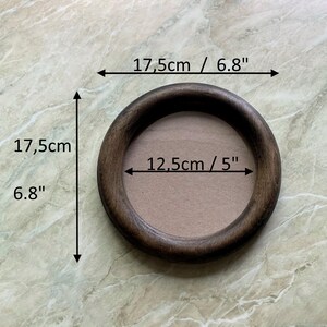 Round Circular Photo Frame Wooden Wall Mounted Picture Frames Home ...