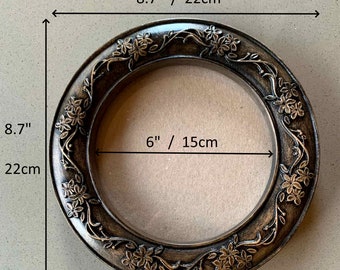 Round Flower Photo Picture Decorative Frame Floral Ornate Romantic ...