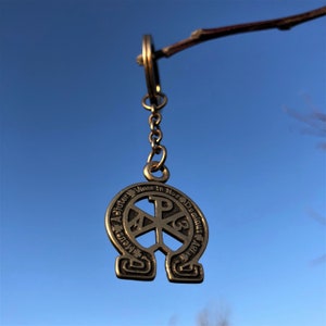 Alpha and Omega Chi-rho Chrismon Keychain or Necklace, Monogram of ...