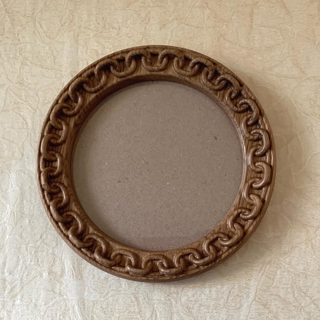 Round Photo Picture Decorative Frame Wall Mounted Home Decor Embroidery ...