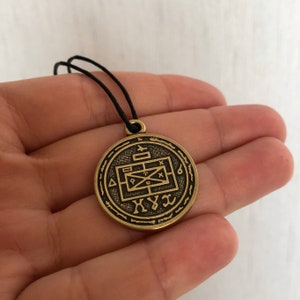 Wheel of Fortune Bronze Pendant, AGLA Protective Magical Talisman ...