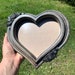 Floral Wooden Heart Shaped Photo Picture Frame Wall Mounted, Wood ...