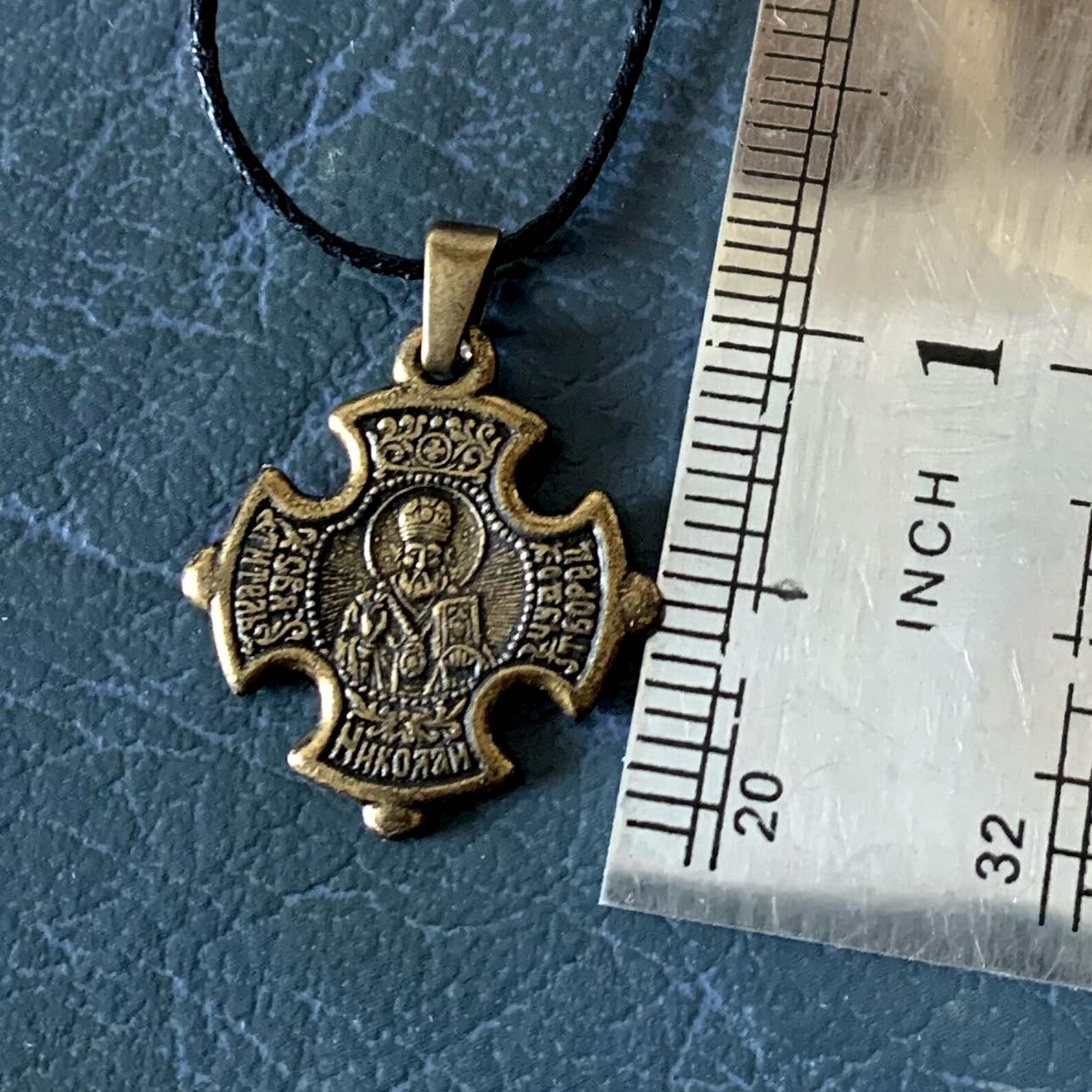 Saint Nicholas of Myra and Jesus Orthodox Cross Pendant. Christian ...