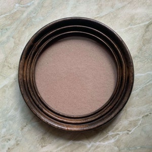 Round Circular Photo Frame Wooden Wall Mounted Picture Frames Home ...