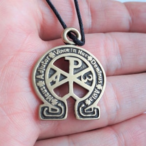 Alpha and Omega Chi-rho Chrismon Keychain or Necklace, Monogram of ...