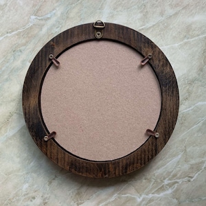 Round Circular Photo Frame Wooden Wall Mounted Picture Frames Home ...