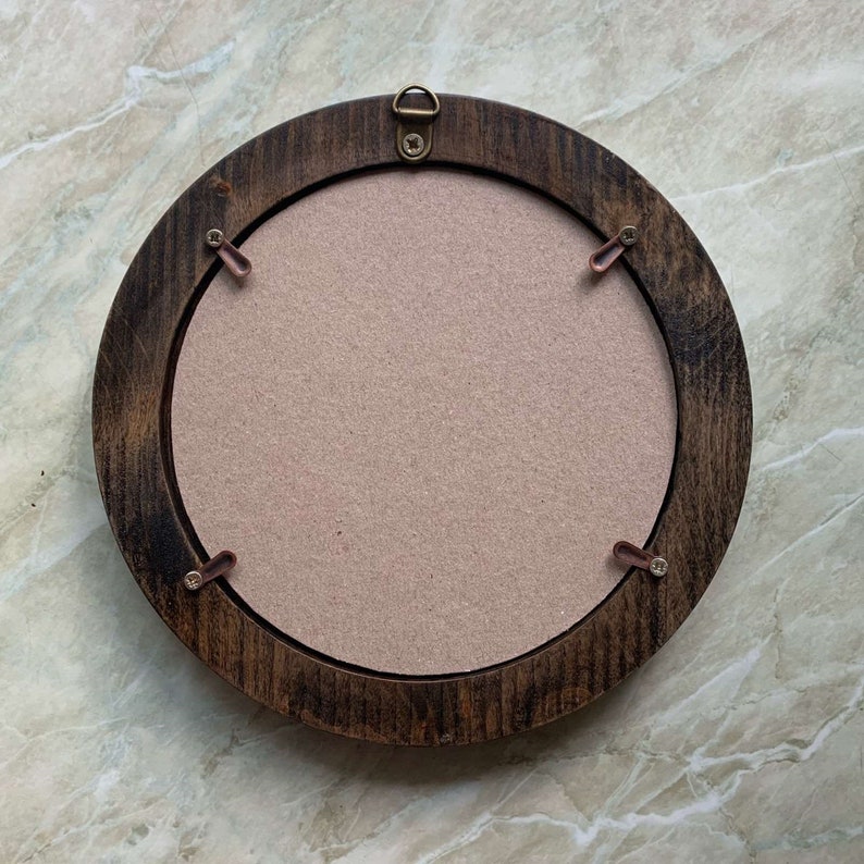 Round Circular Photo Frame Wooden Wall Mounted Picture Frames - Etsy