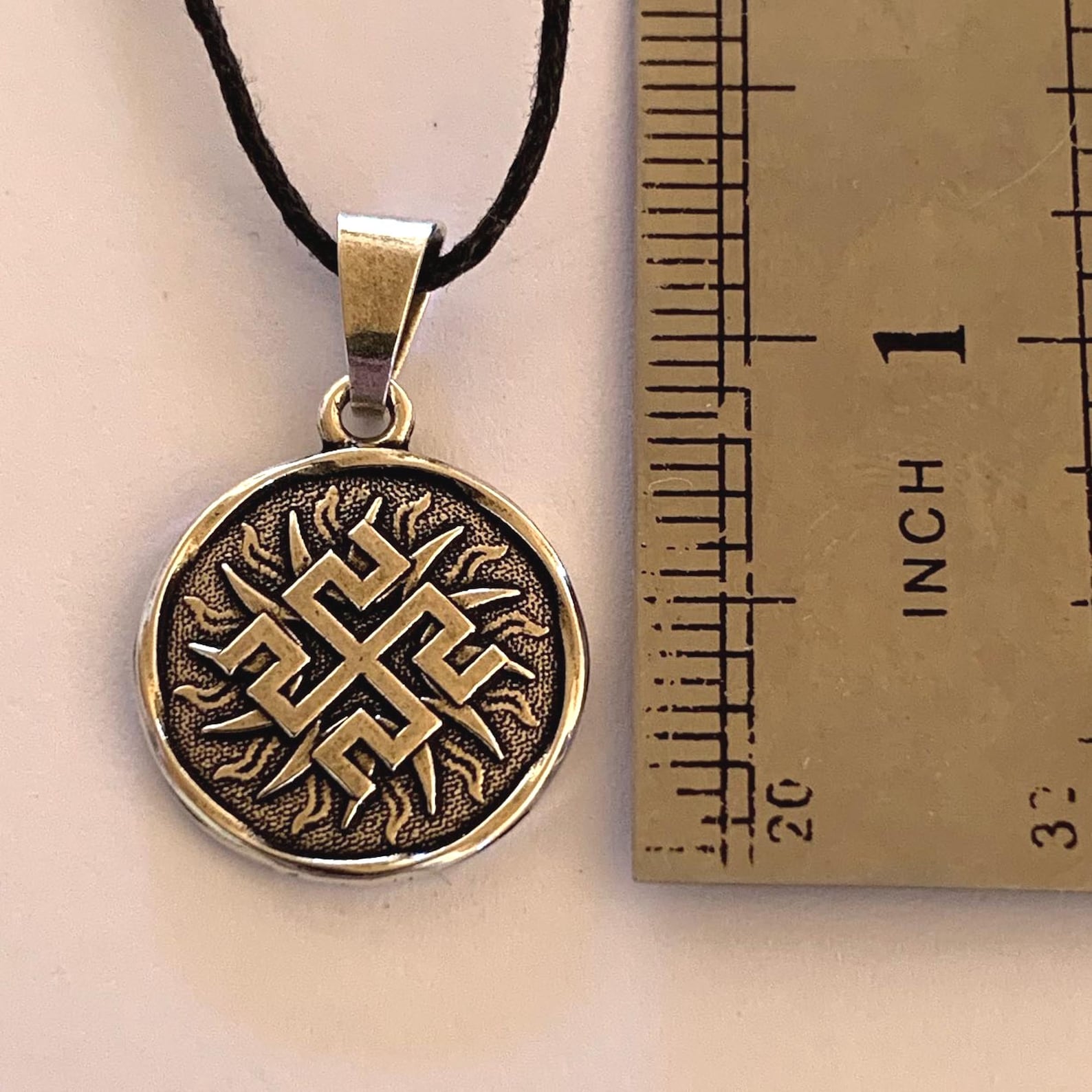 Rodovik Pendant, Small Metal Talisman, Rod Symbol, Pagan Protection ...
