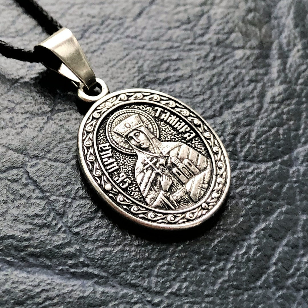 Saint Tamara Icon Pendant Necklace. Holy Tamar, Queen of Georgia ...