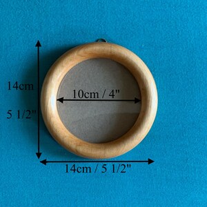 Round Circular Photo Frame Wooden Wall Mounted Picture Frames Home ...