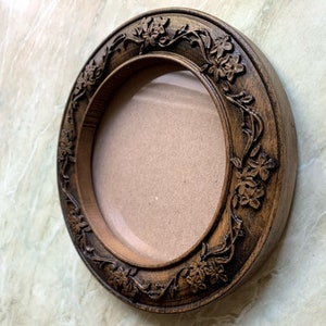 Round Flower Photo Picture Decorative Frame Floral Ornate - Etsy