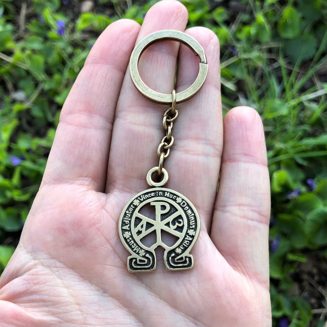 Alpha and Omega Chi-rho Chrismon Keychain or Necklace, Monogram of ...