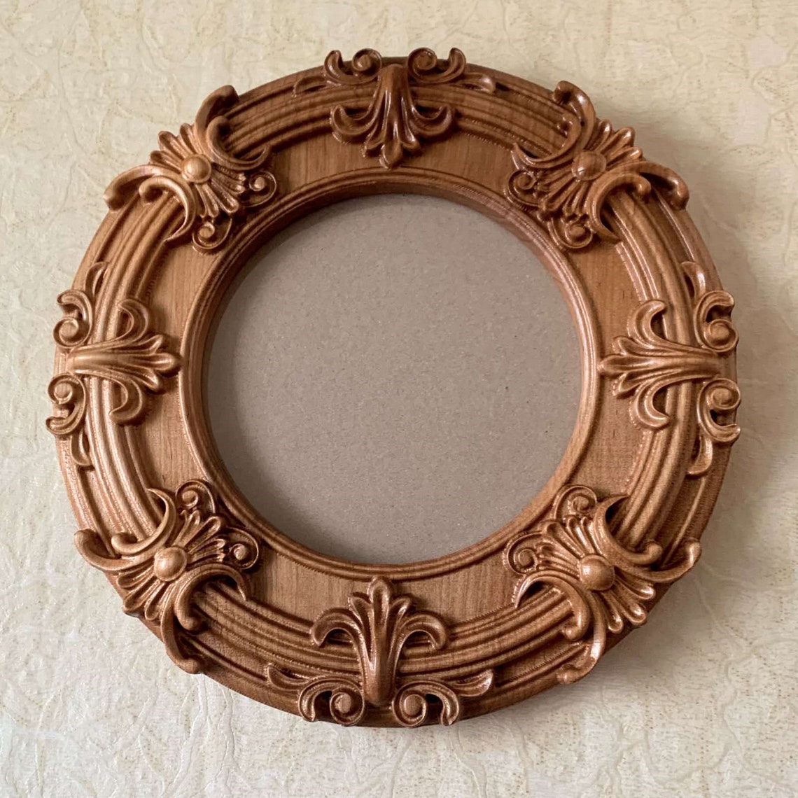 Round Photo Picture Frame Wall Mounted Home Decor Embroidery - Etsy