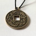 Lucky Chinese Fortune Coin Pendant. Bronze Feng Shui Charm. Asian Good ...