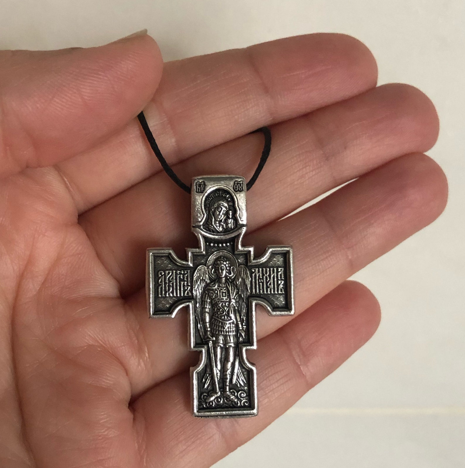 Orthodox Cross Necklace Men Large Jesus Cross Pendant With - Etsy