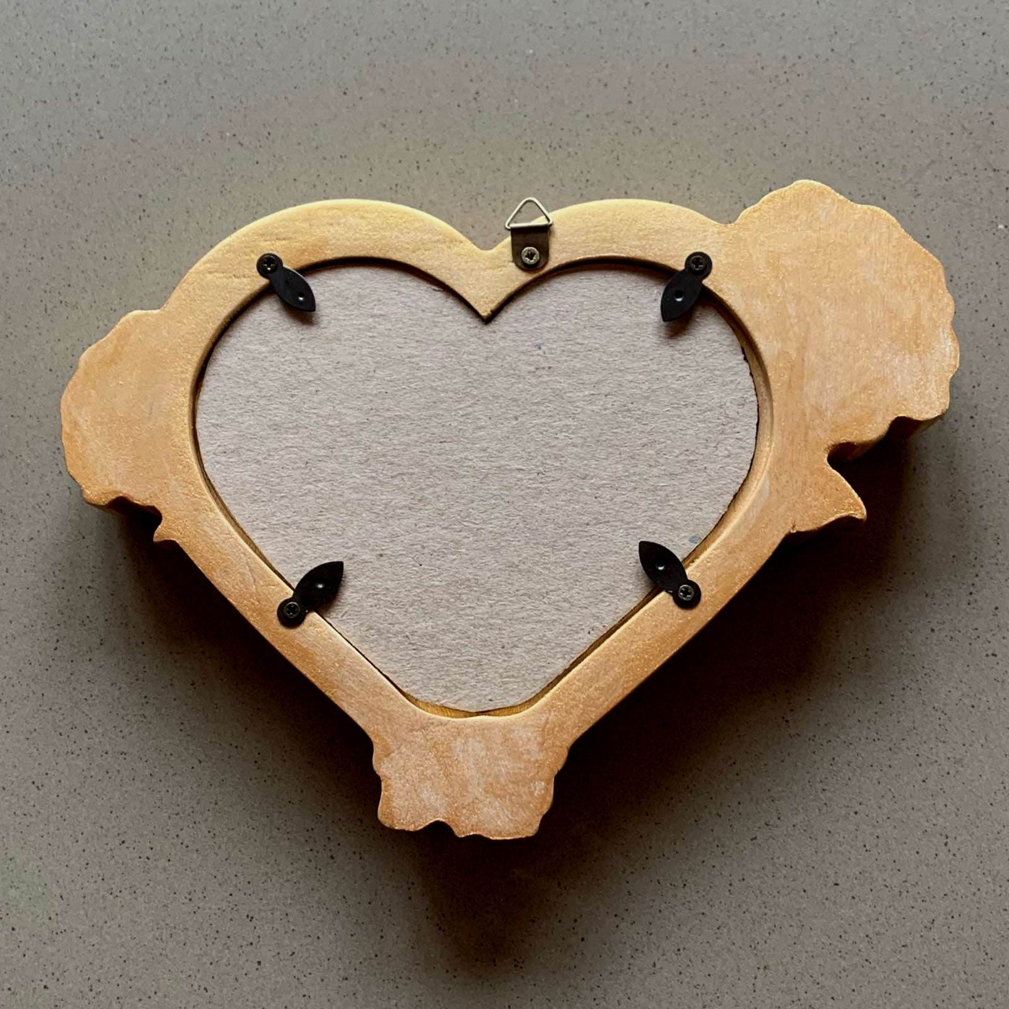 Gold Heart Shaped Photo Picture Frame With Roses, Wood Carving, Love ...