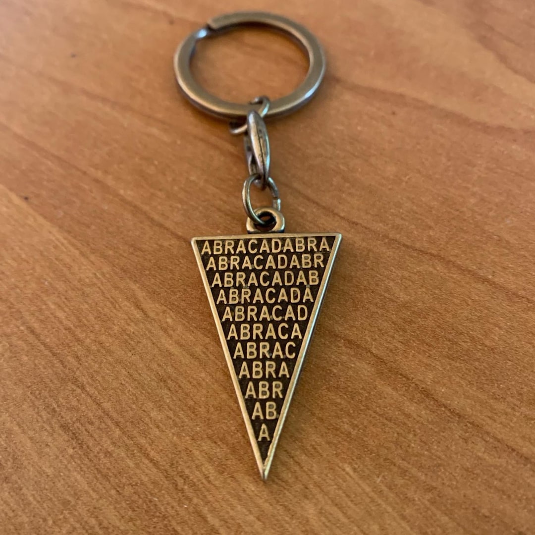 Abracadabra Keychain / Necklace. Abraxas Cabalistic. Ancient Symbol for ...