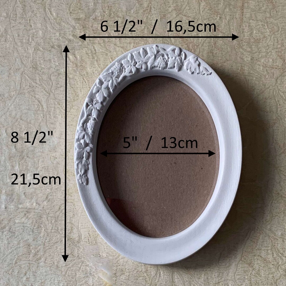 Oval Grape Ornament Photo Picture Decorative Frame Carved Wood Wall ...