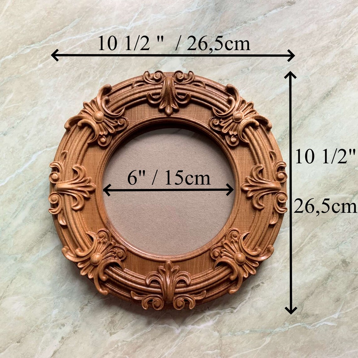 Round Photo Picture Frame Wall Mounted Home Decor Embroidery - Etsy