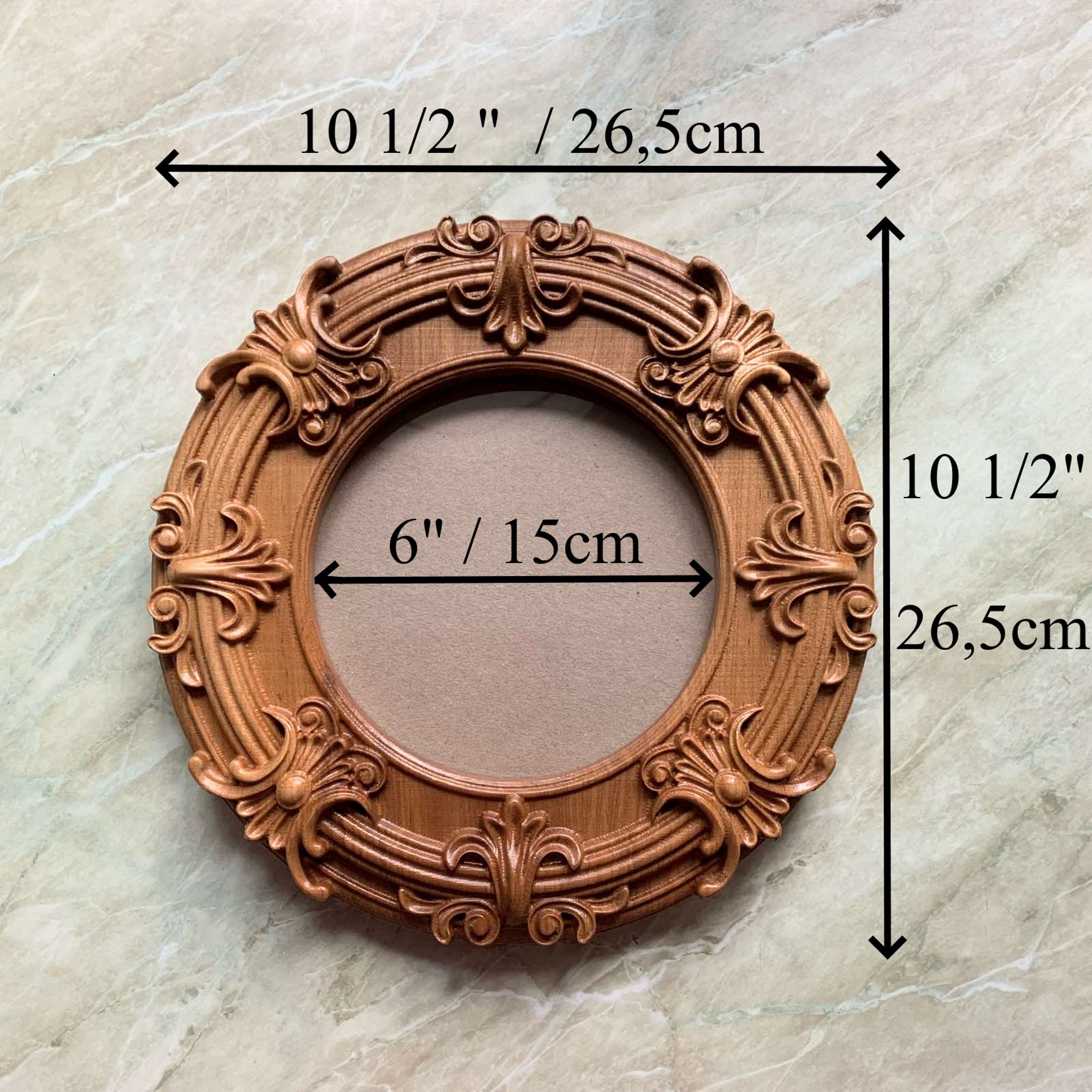 Round Photo Picture Frame Wall Mounted Home Decor Embroidery - Etsy