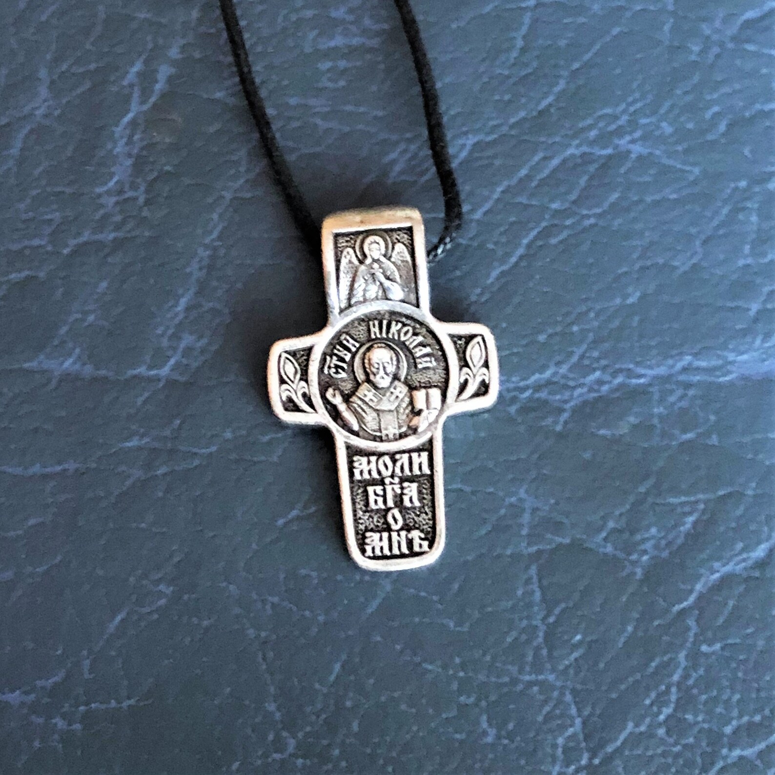 Jesus Christ Crucifix. Saint Nicholas Orthodox Cross Pendant. - Etsy