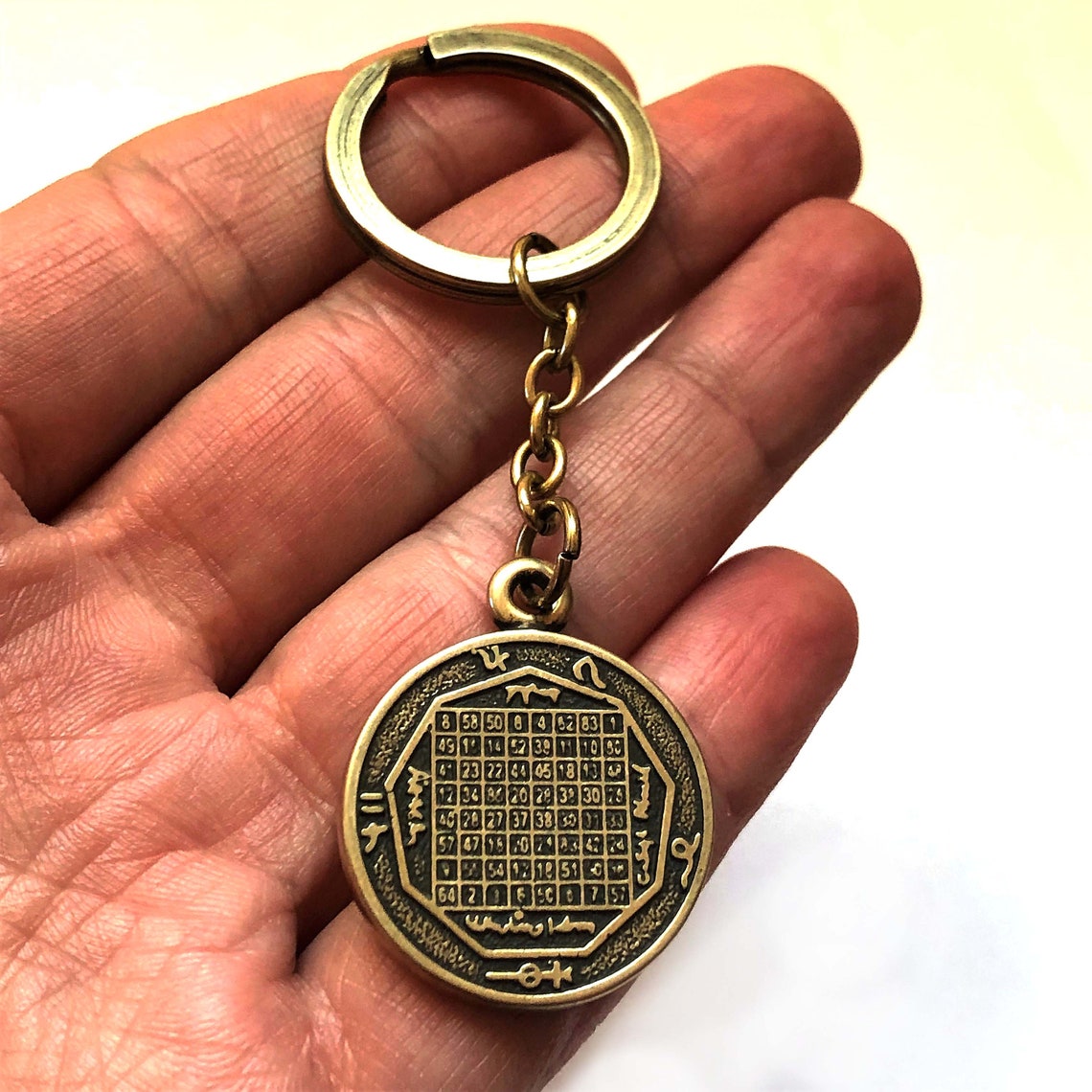 Solomon Seal Keychain. Magical Pentacle of Solomon. Hexagram - Etsy