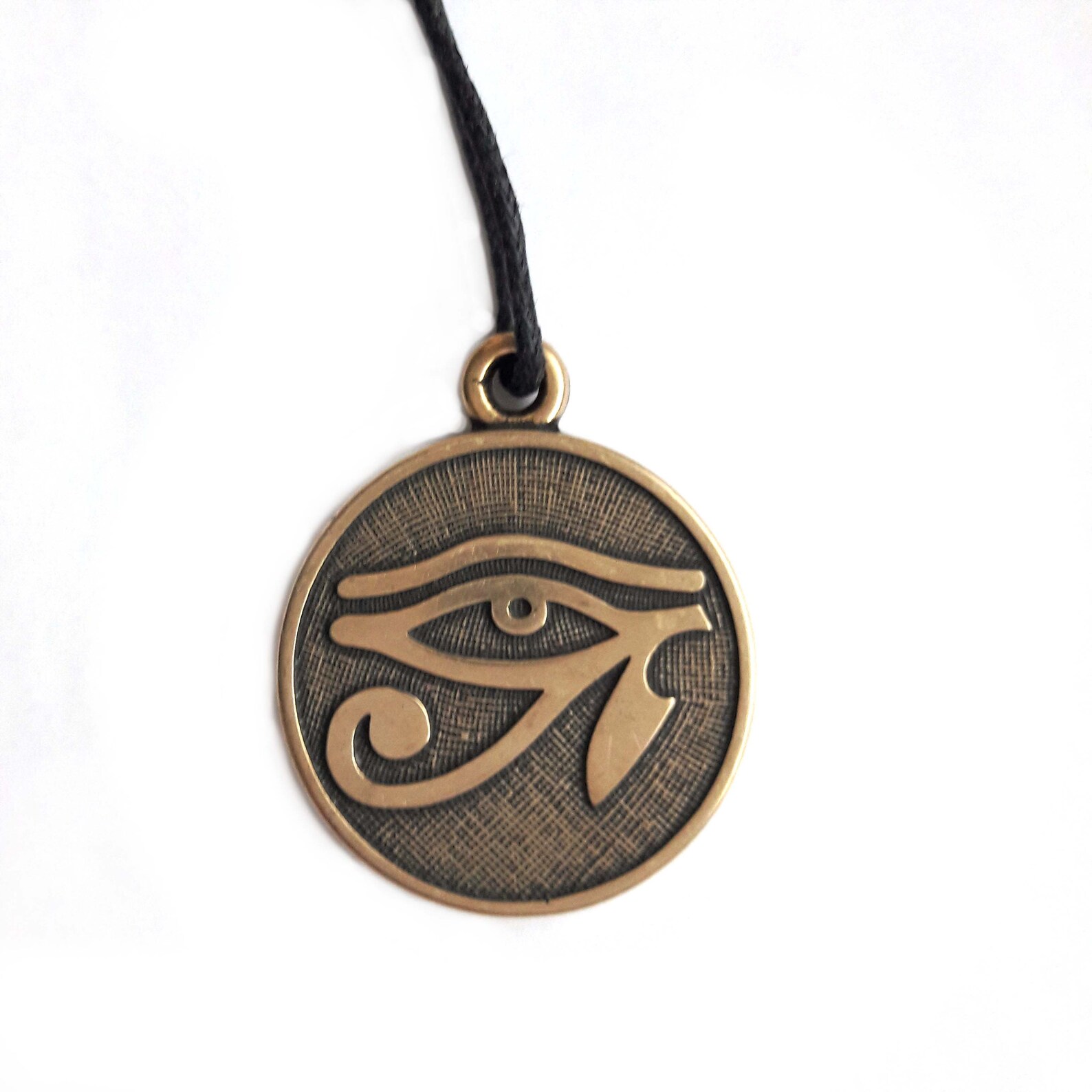 Eye of Horus Bronze Pendant Necklace Evil Eye of Protection | Etsy