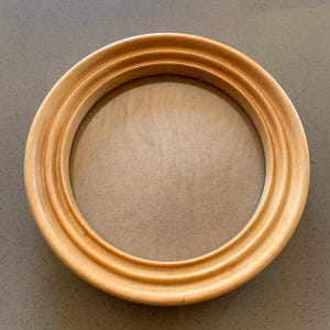 Round Circular Photo Frame Wooden Wall Mounted Picture Frames Home ...