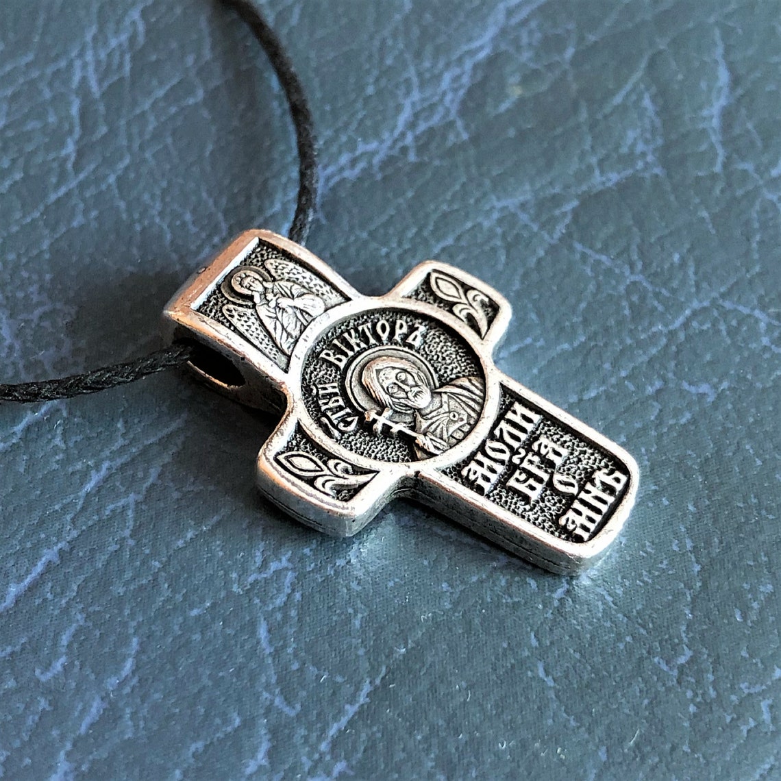 Martyr Victor at Damascus Cross Pendant. Jesus Christ - Etsy