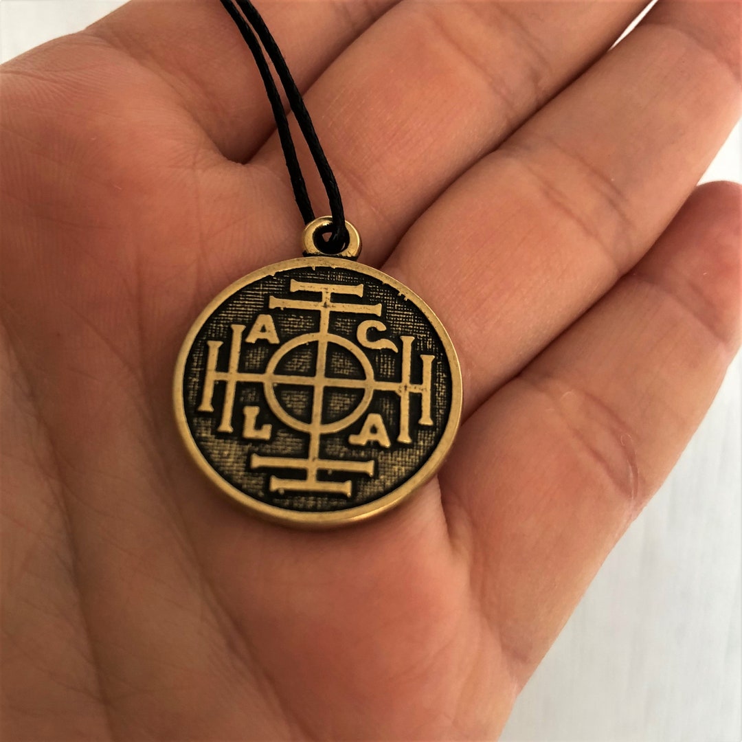 Wheel of Fortune Bronze Pendant, AGLA Protective Magical Talisman ...