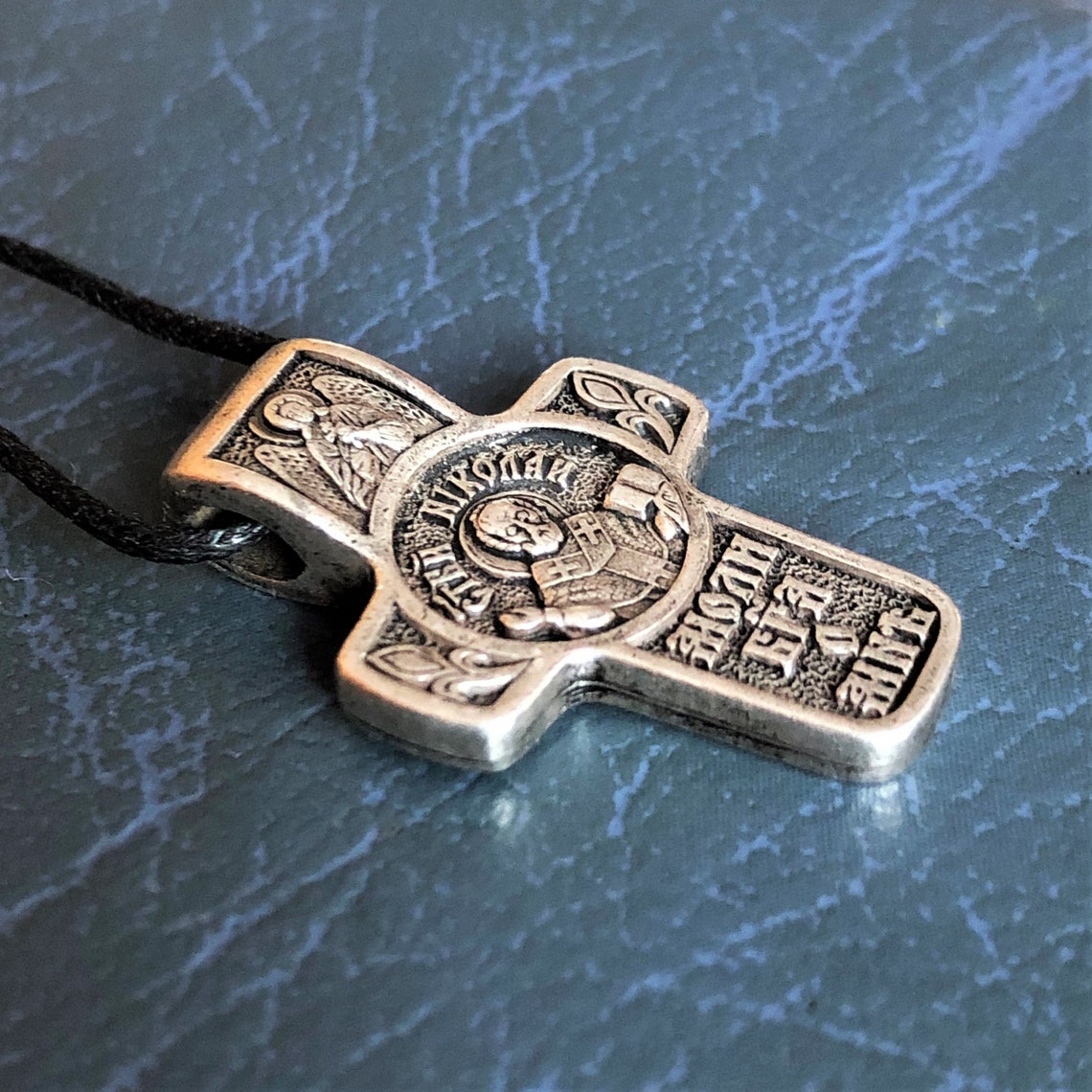 Jesus Christ Crucifix. Saint Nicholas Orthodox Cross Pendant. - Etsy