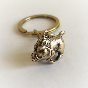 Wild Boar Keychain Hunting Bronze Keychain Symbol 2019 New - Etsy