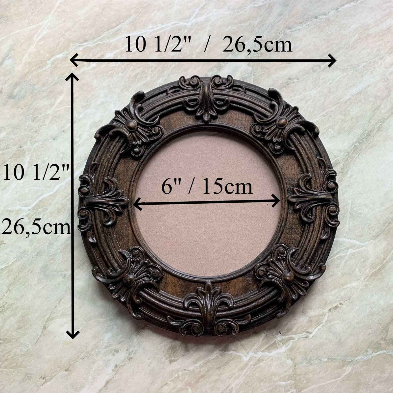 Round Photo Picture Frame Wall Mounted Home Decor Embroidery - Etsy