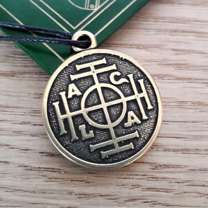 Wheel of Fortune Bronze Pendant, AGLA Protective Magical Talisman ...