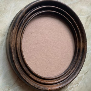 Round Circular Photo Frame Wooden Wall Mounted Picture Frames Home ...