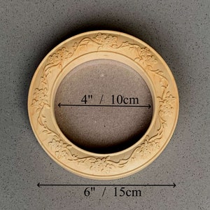 Small Picture Frame, Round Photo Frames, Decorative Floral Ornate ...