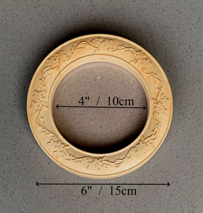 Small Picture Frame, Round Photo Frames, Decorative Floral Ornate ...
