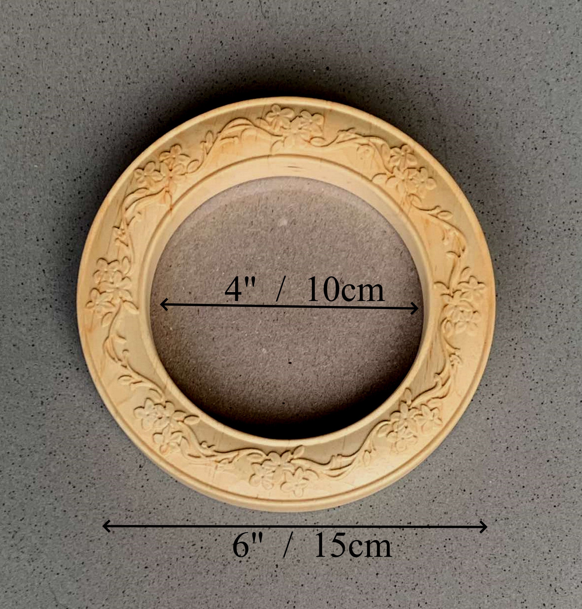 Small Picture Frame, Round Photo Frames, Decorative Floral Ornate ...