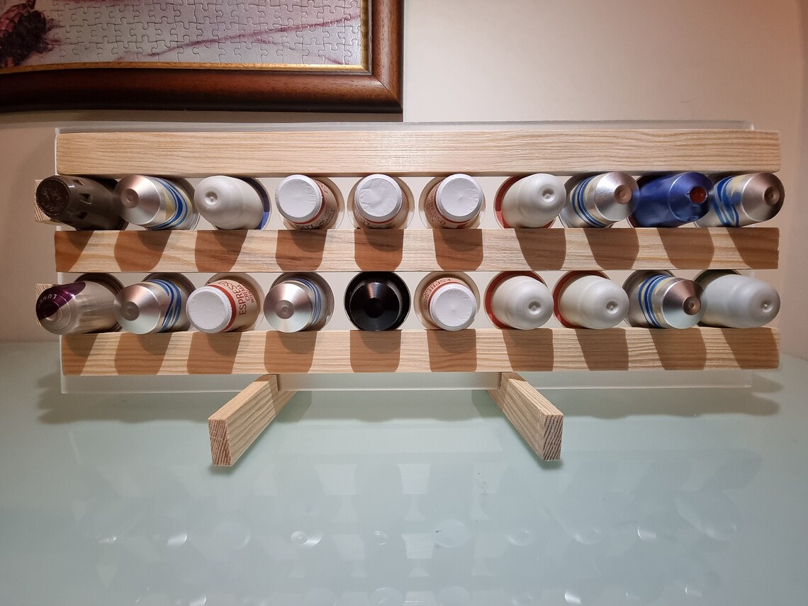 Wooden & Glass Nespresso Coffee Capsule Holder Holds 22 | Etsy