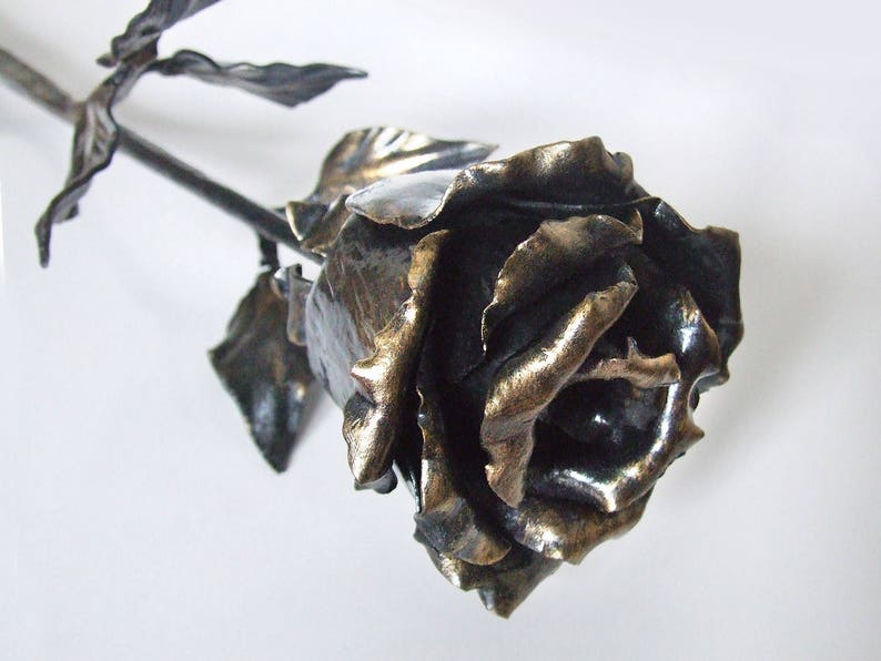 Artistic hand forged rose Steel metal flower Art object rose | Etsy