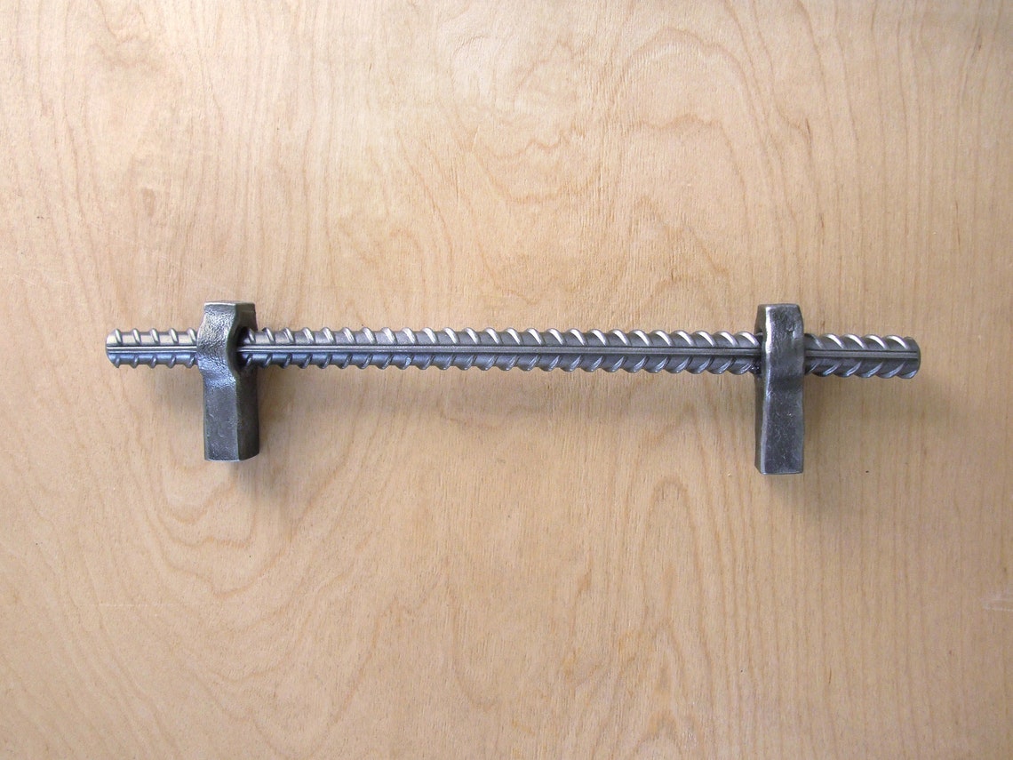Massive steel rebar barn door pulls handles Large pull handle | Etsy