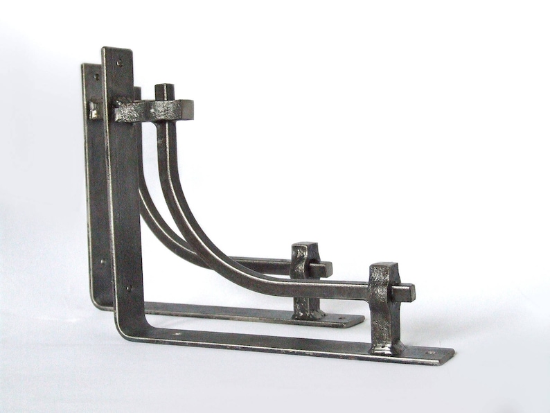 Hand Forged Steel Metal Shelf Brackets for Home Hand Crafted | Etsy